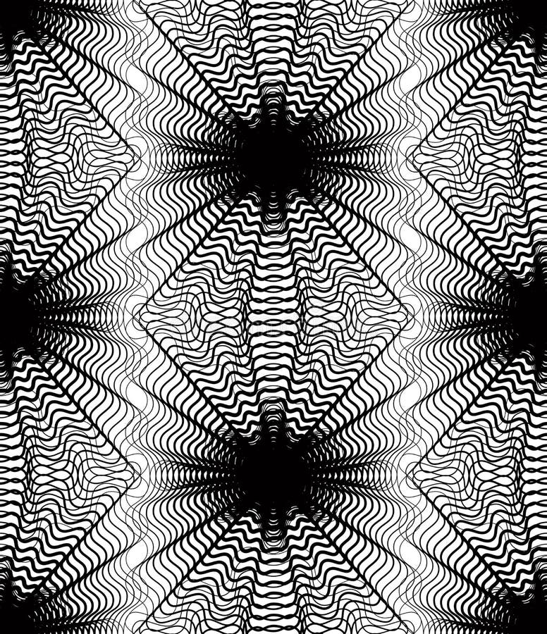 Vector Il Modello Con Le Linee Grafiche Nere, Il Caleidoscopio B ...