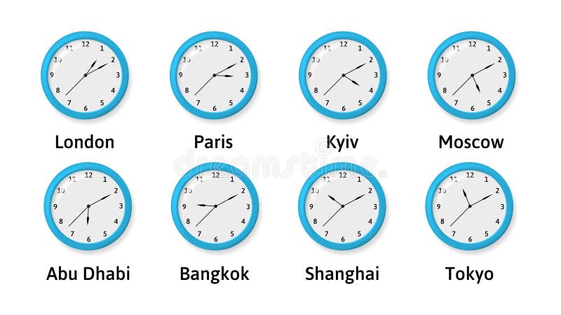 World time zones stock illustration. Illustration of companies - 15815516