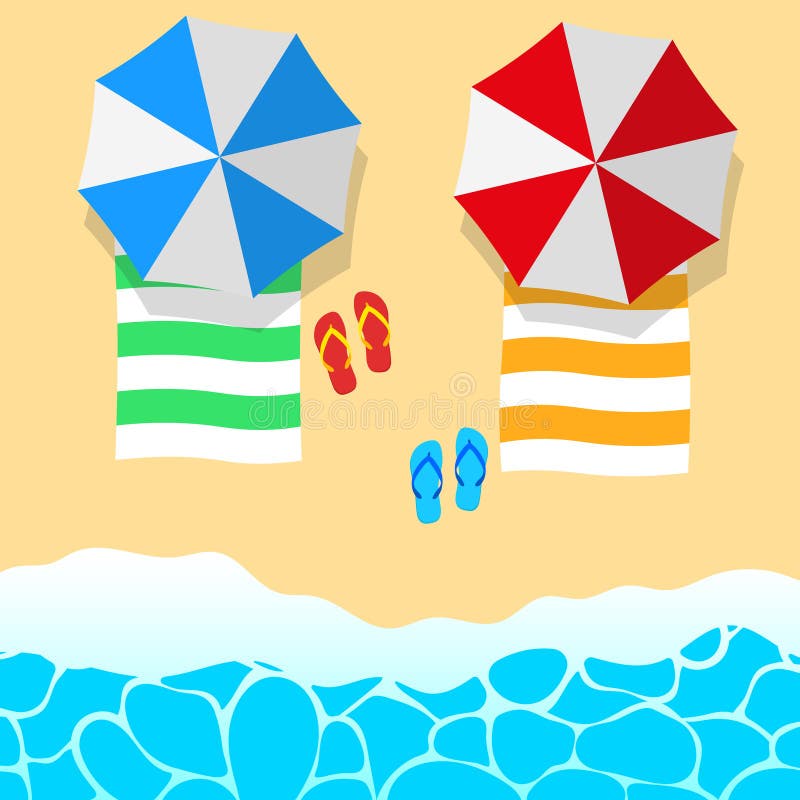 Vector Illstration of Beach. Flat Design. EPS10. Stock Vector ...