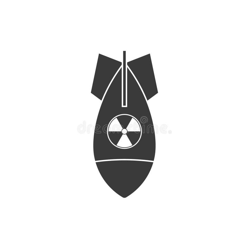 Vector Illstration of Radioactive Bomb Icon. Flat Design. Isolated ...