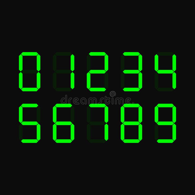 Vector Illstration of Calculator Font on Black Background. Isolated ...