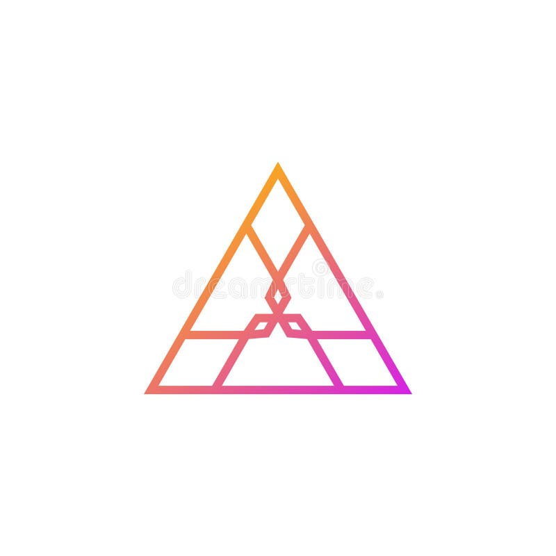 Vector Illstration of Colored Geometric Triangle Logo. Isolated. Stock ...