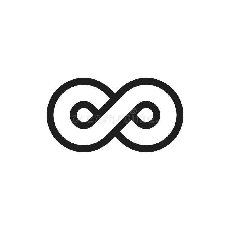 Vector Illstration of Infinity Icon. Outline Design. Isolated. Stock ...