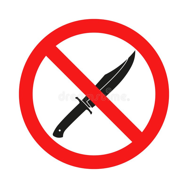Vector Illstration of No Knife Icon. Flat Design. Isolated. Stock ...