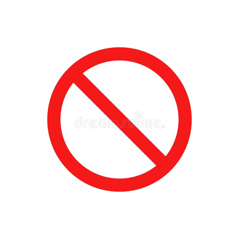 Vector Illstration of No Sign Icon. Flat Design. Isolated. Stock Vector ...