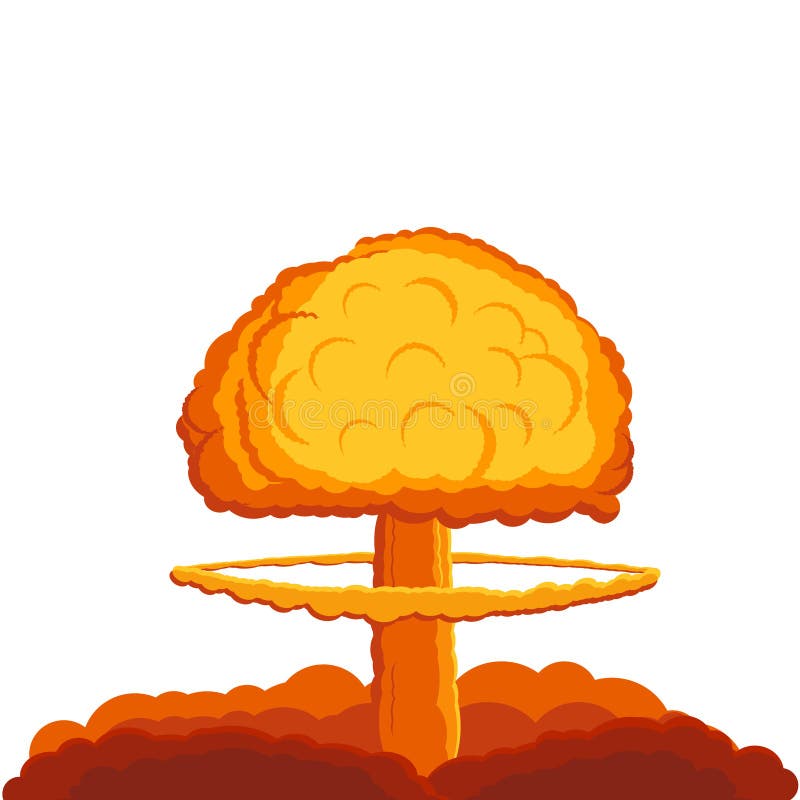 Gray Nuke or Nuclear Bomb Heading Down. Flat Vector Illustration ...