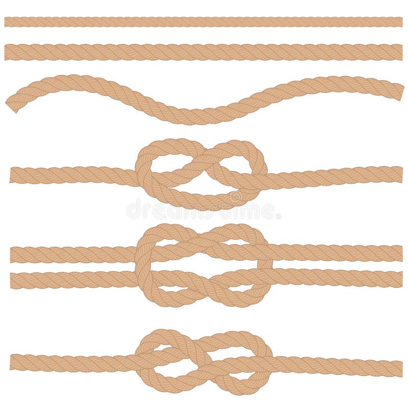Vector Illstration of Rope Set. Flat Design. Isolated. Stock Vector ...