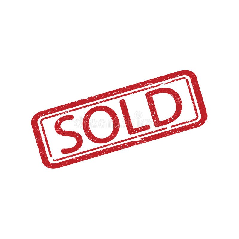 Vector Illstration of Sold Stamp on White Background. Isolated. Stock ...