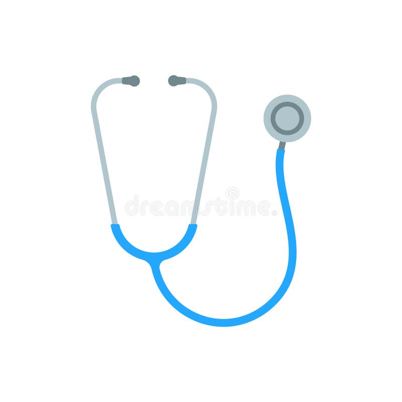 Vector Illstration of Stethoscope Icon. Flat Design. Isolated. Stock ...