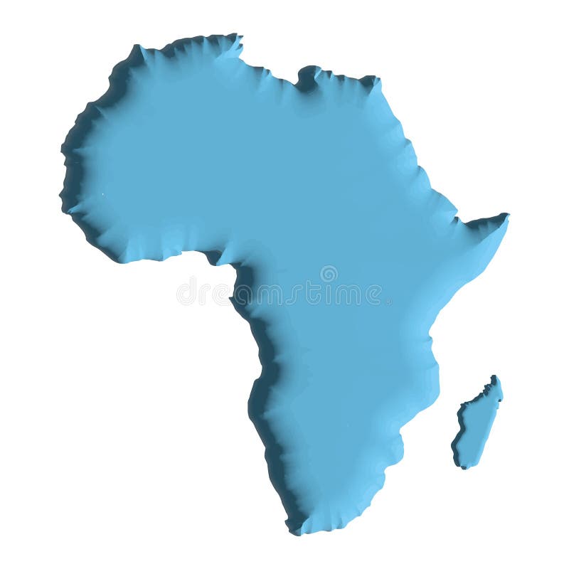 Vector Illustartion of 3D Africa Map Stock Vector - Illustration of ...