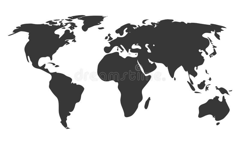 Gray World Map on Transparent Backgroundblue World Map on Transparent ...