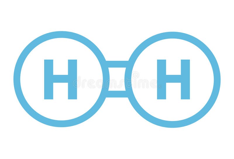 Hydrogen H2 Icon Text Symbol on a White Background Stock Vector ...