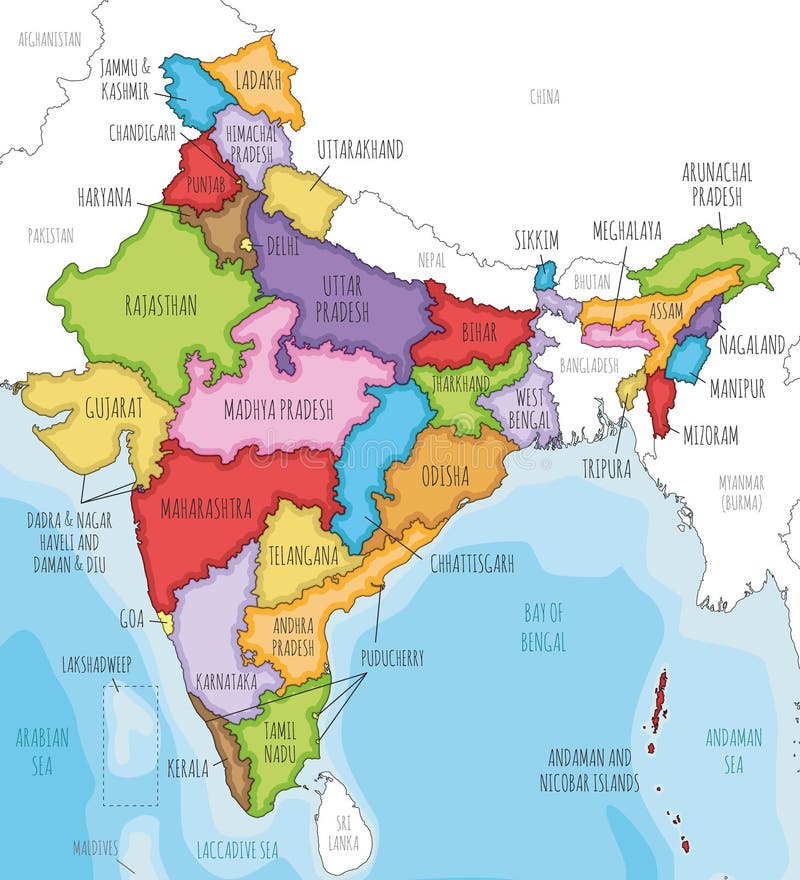 Map of India with Neighbouring Countries and Territories. Indian Map ... Map of India with Neighbouring Countries and Territories. Indian Map ...