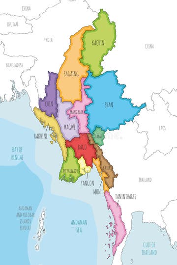 Myanmar Map States Stock Illustrations 156 Myanmar Map States Stock Illustrations Vectors