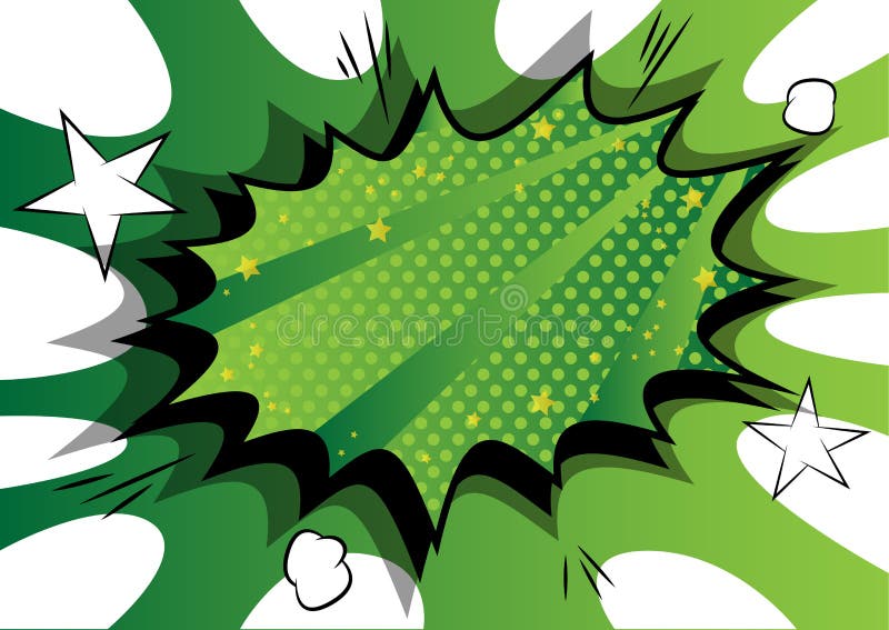 Green Explosion Background with Many Stars Stock Illustration ...