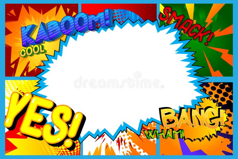 Comic Pop Art Background with Place for Text. Stock Vector ...