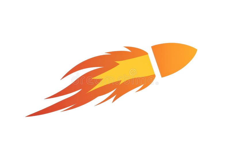 Vector Illustrati of a Minimalist Flat Logo Featuring a Rocket with ...