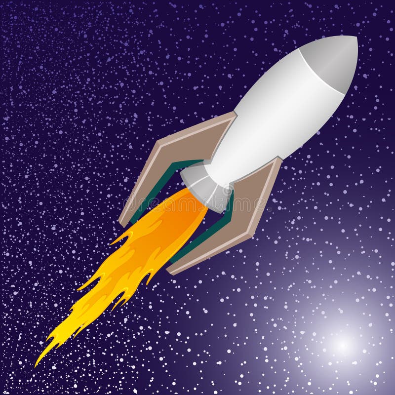 Vector illustratie Raket vector illustratie. Illustration of ruimte ...