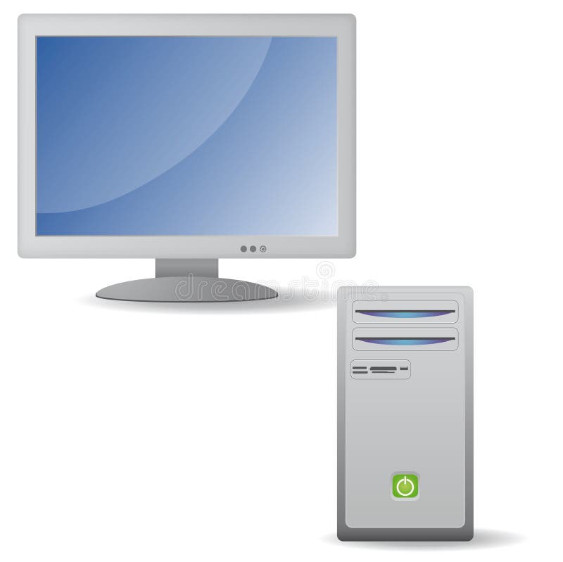 Vector Illustratie Van Computer & Monitor Vector Illustratie ...