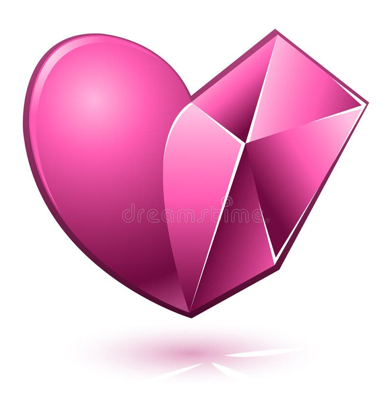 Vector Illustratie Van Roze Hart Vector Illustratie - Illustration of ...