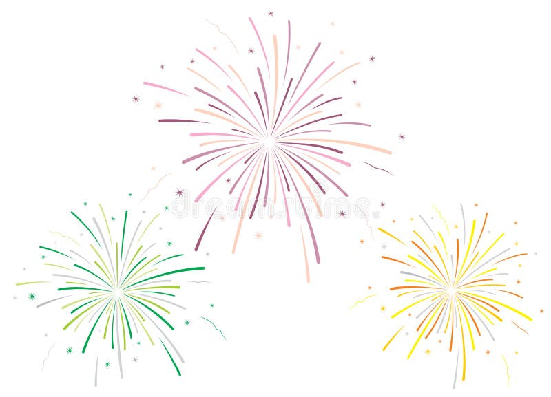 Vector Illustratie Van Vuurwerk Vector Illustratie - Illustration of ...