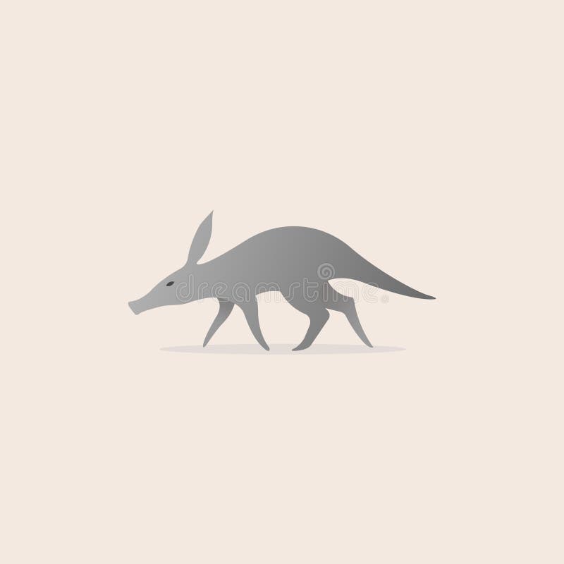 Vector Illustration of Aardvark Walking. Stock Vector - Illustration of ...