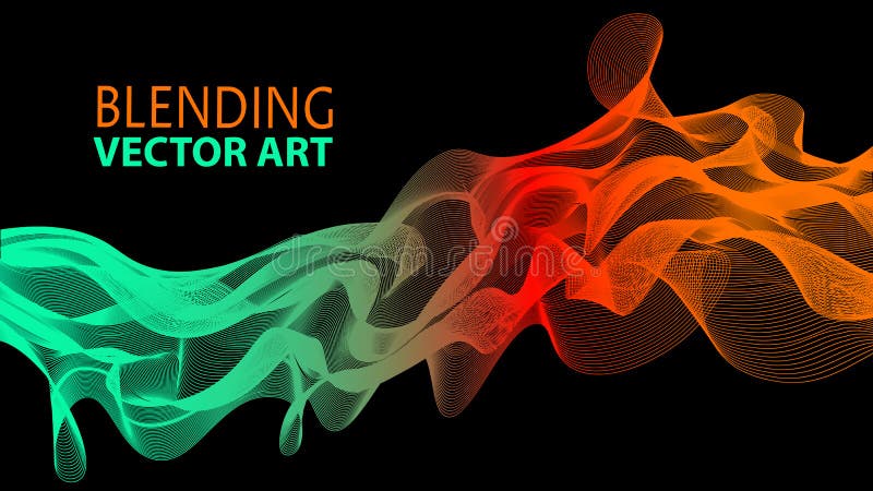 Vector Illustration of an Abstract Background. Blending Art Wave Stock ...