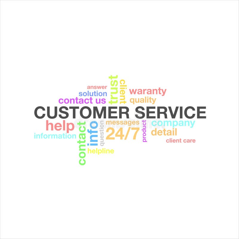 Vector Illustration of Abstract Background of Customer Service ...