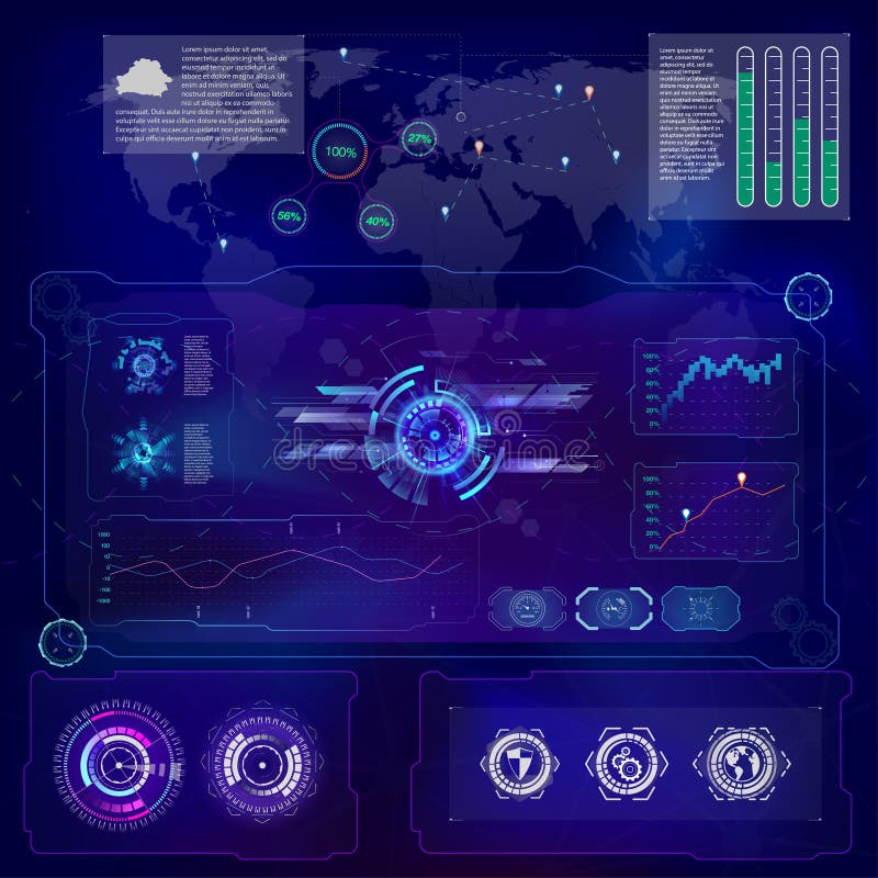 Vector Illustration. Abstract Background with Different Elements of the ...