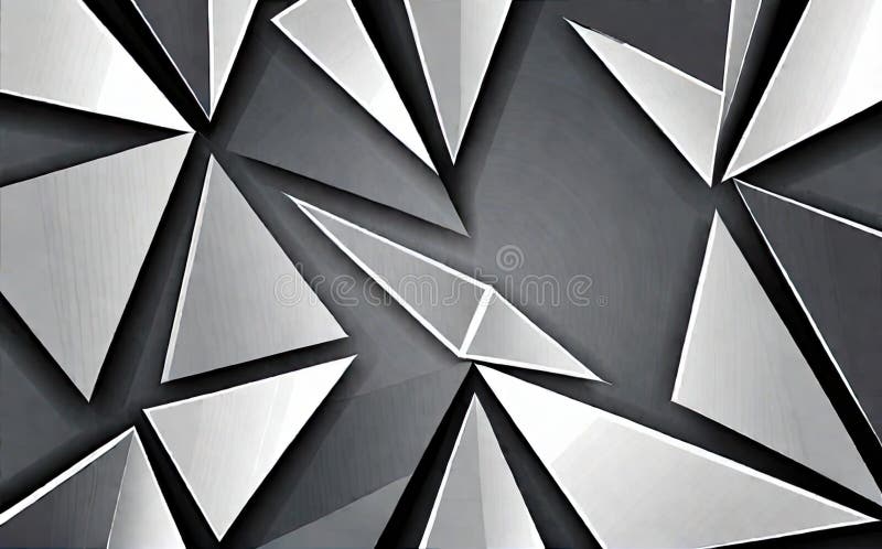 Gray Triangles: Abstract Design. a Vector Illustration of an Abstract ...