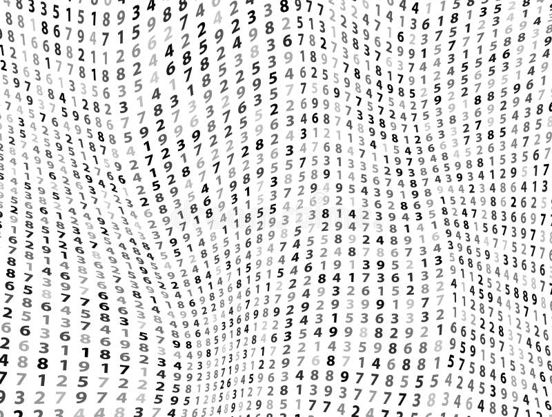 Vector Illustration of Abstract Big Data Numeric Business Background ...