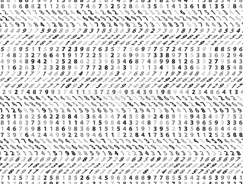 Vector Illustration of Abstract Big Data Numeric Business Background ...