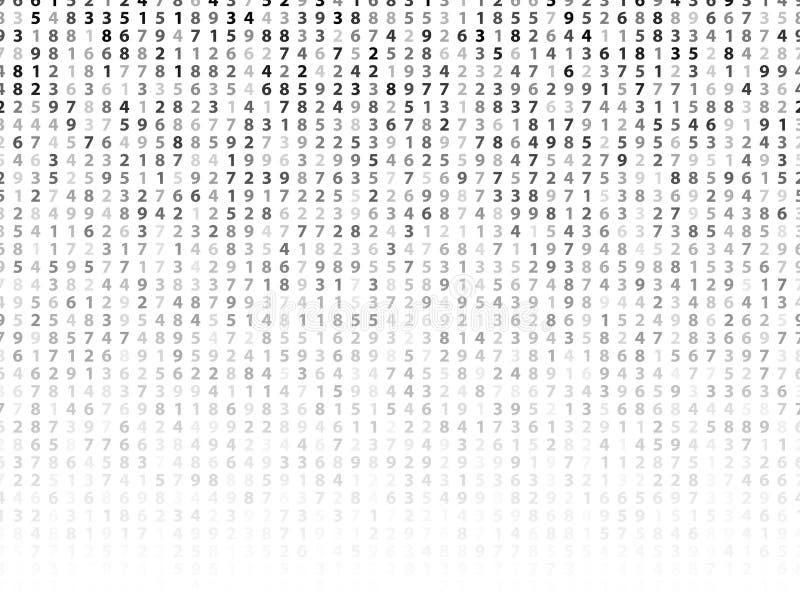 Vector Illustration of Abstract Big Data Numeric Business Background ...