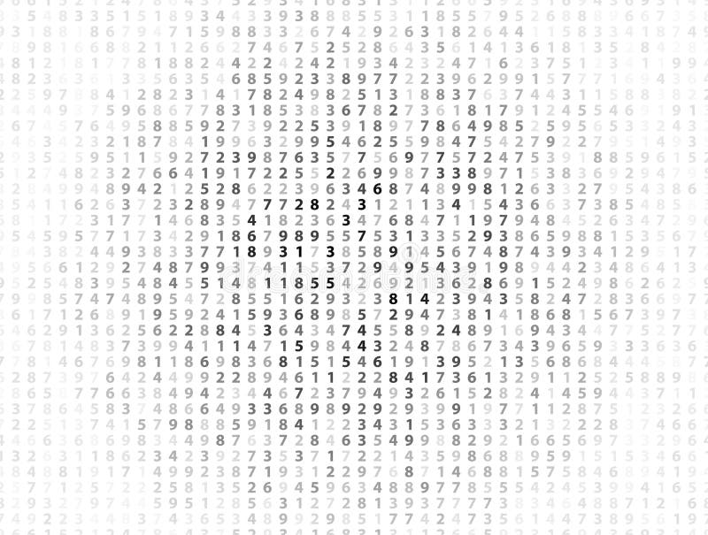 Vector Illustration of Abstract Big Data Numeric Business Background ...