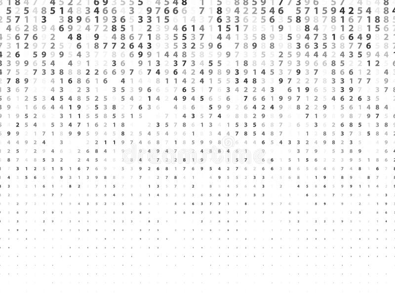Vector Illustration of Abstract Big Data Numeric Business Background ...