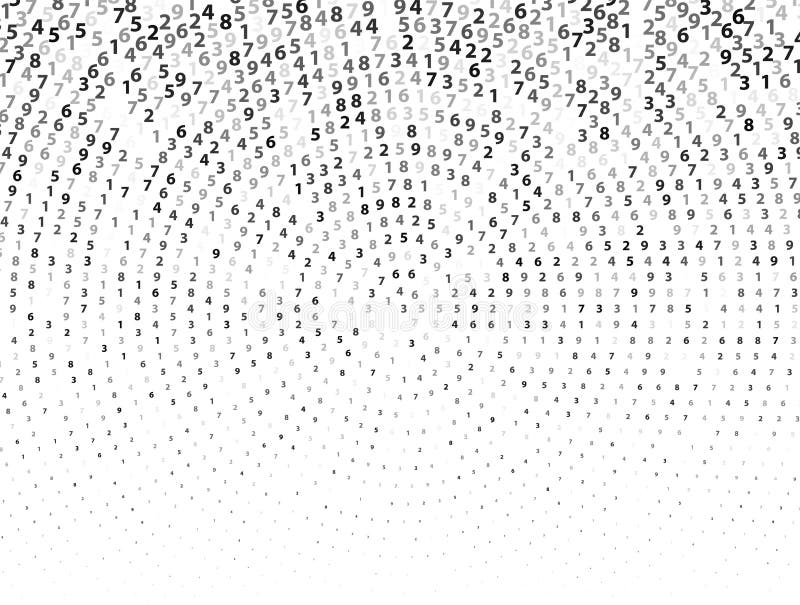 Vector Illustration of Abstract Big Data Numeric Business Background ...