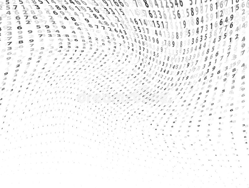 Vector Illustration of Abstract Big Data Numeric Business Background ...