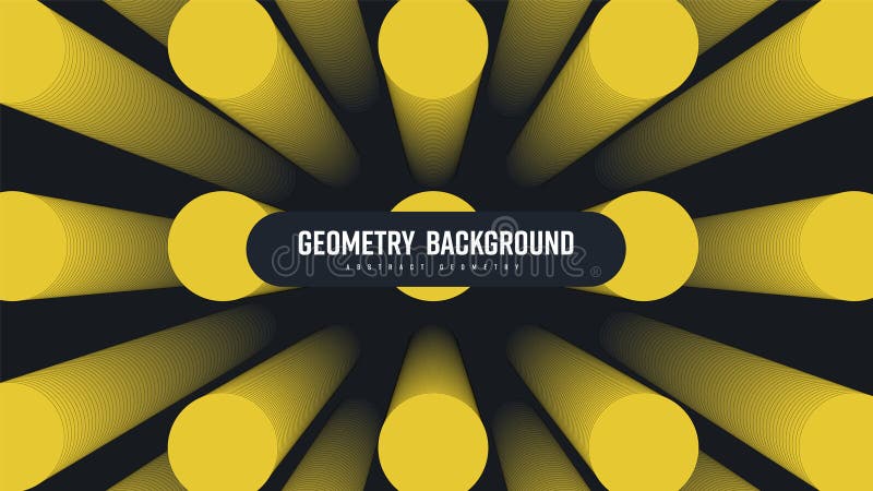 Vector Illustration of Abstract Blend Shape, Geometric 3d Elements ...