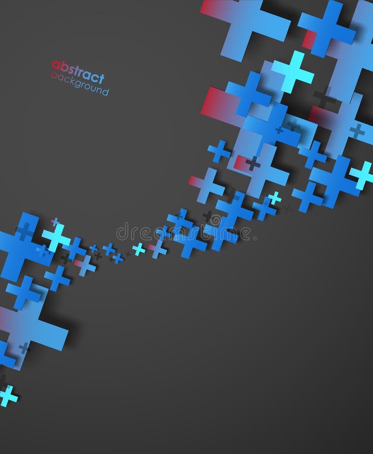 Vector Illustration of Abstract Blue Cross Pattern Stock Vector ...