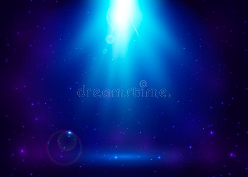 Vector Illustration of Abstract Blue Magic Light Background Stock ...