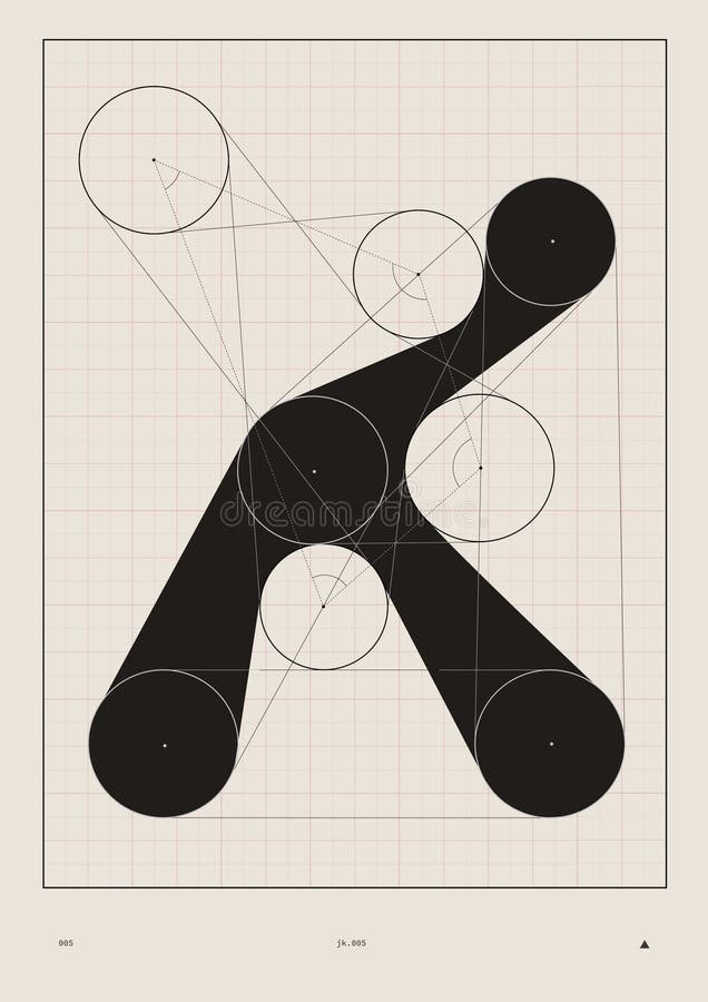 Vector Illustration. Abstract Composition of Black Circles and Geometry ...