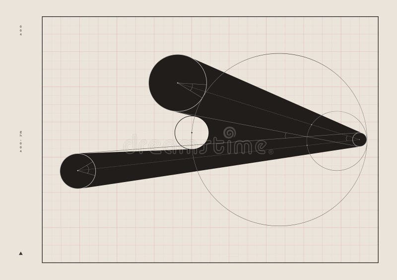 Vector Illustration. Abstract Composition of Black Circles and Geometry ...