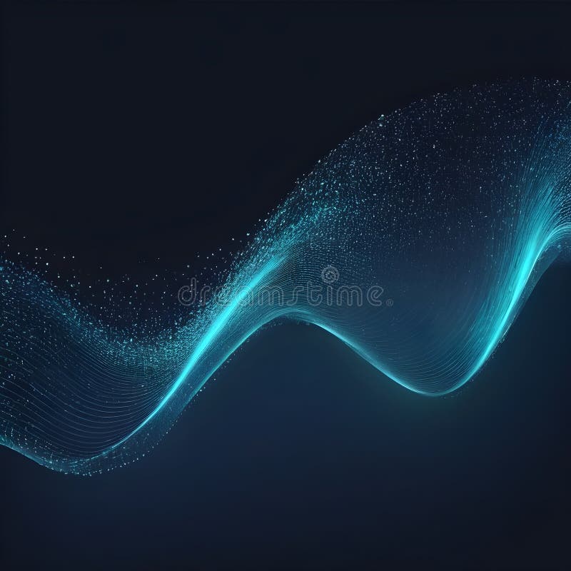Vector Illustration Abstract Digital Wave of Particles Futuristic Point ...