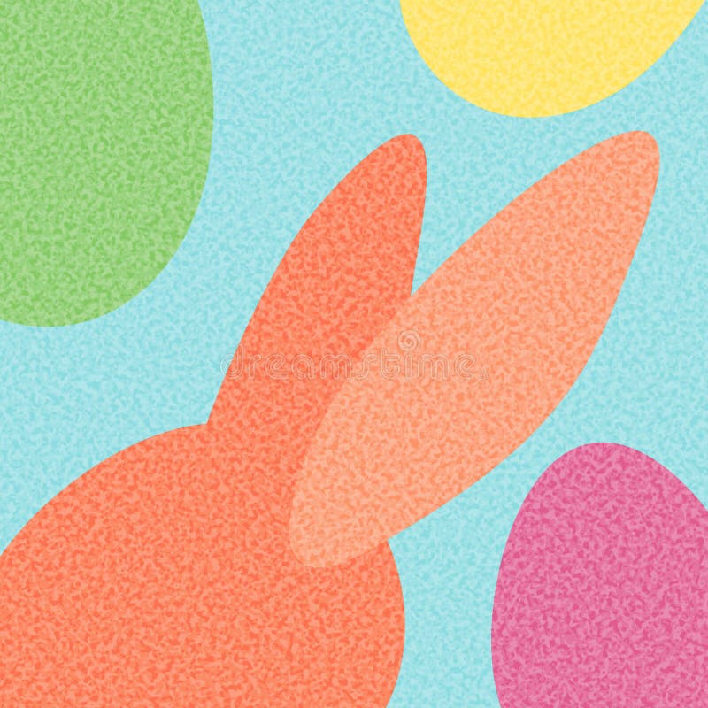 Abstract Easter Bunny with Colorful Eggs Stock Illustration ...
