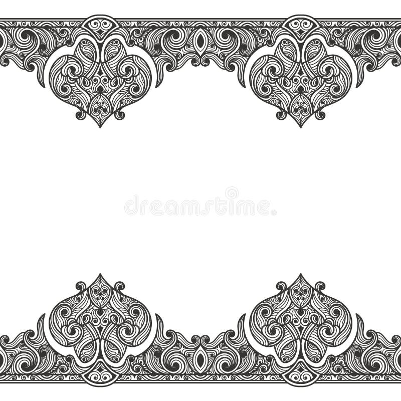 Seamless border texture. stock vector. Illustration of decoration ...