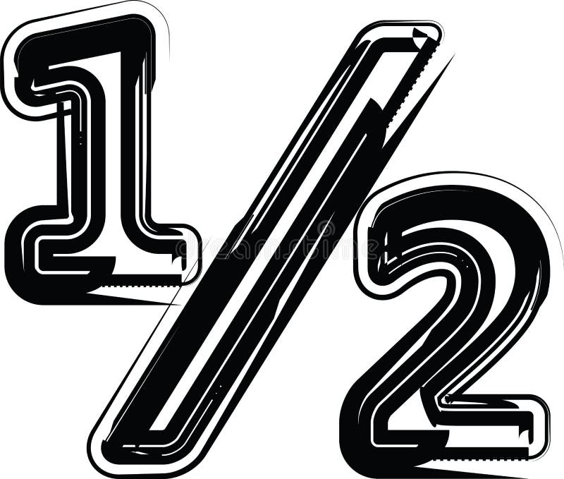 Abstract half sign stock vector. Illustration of drawing - 101601098