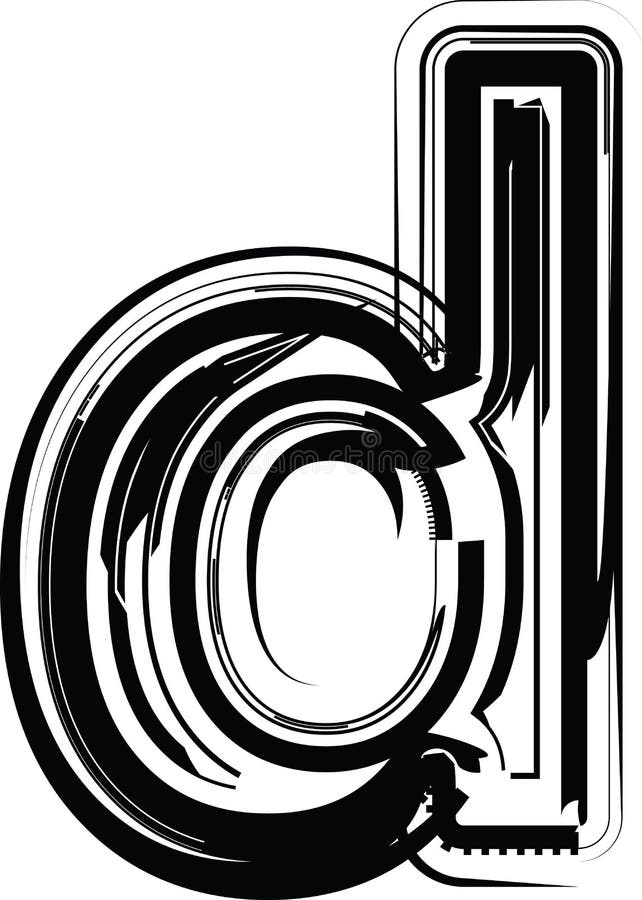 Abstract Letter d stock vector. Illustration of artwork - 101592856