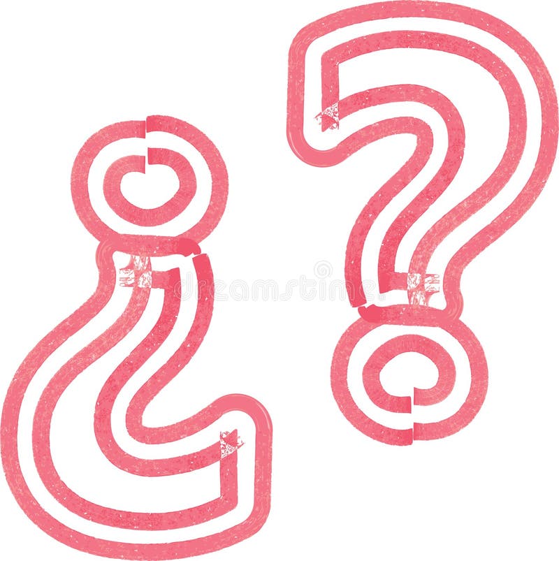 Abstract Question Mark Symbol Made with Red Marker Stock Vector ...