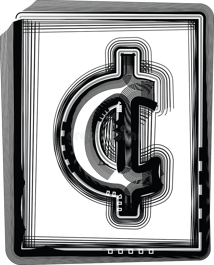 Cent Striped Symbol stock vector. Illustration of market - 101818284