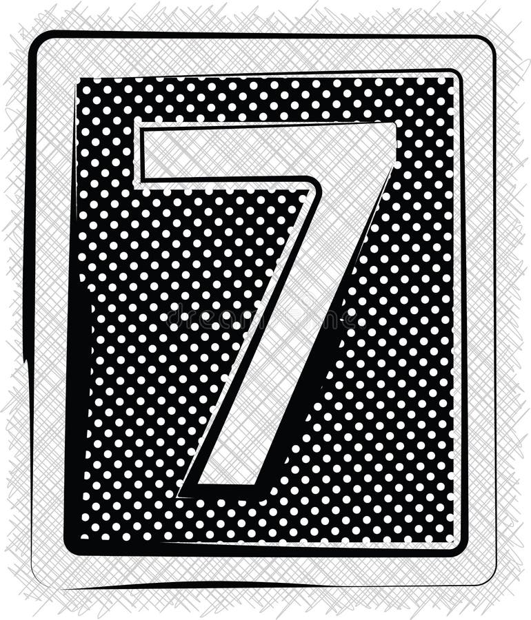 Polka Dot Font Number 7 Stock Illustrations – 7 Polka Dot Font Number 7 ...